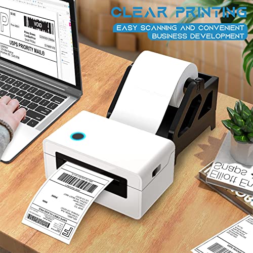 MFLABEL® 4x6 Direct Thermal Labels, Thermal Shipping Labels with Perforated, Commercial Grade, for Thermal Printer, 250 Labels/1 Roll, 20 Rolls