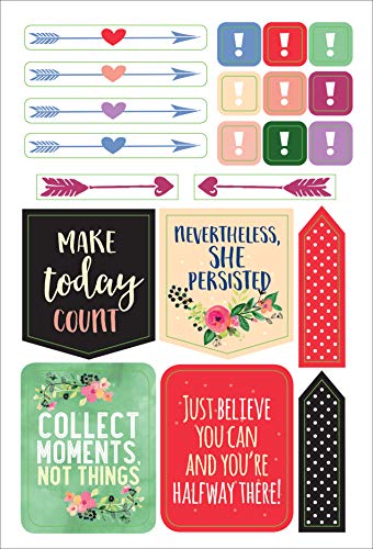 Essential Weekly Planner Stickers - She Believed She Could (Set of 160 Stickers)