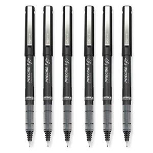 pilot precise v7 stick rolling ball pens fine point, black ink, 6 pack