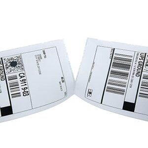 L LIKED 4000 Labels Fanfold 4" x 6" Direct Thermal Labels, with Perforated line for Thermal Printers - Compatible Zebra & Rollo Printer (4" x 6" - 4000 Labels)