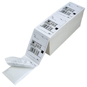 L LIKED 4000 Labels Fanfold 4" x 6" Direct Thermal Labels, with Perforated line for Thermal Printers - Compatible Zebra & Rollo Printer (4" x 6" - 4000 Labels)