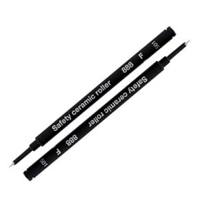 schmidt german roller pen black refill safety ceramic roller 888 f (2 pieces)