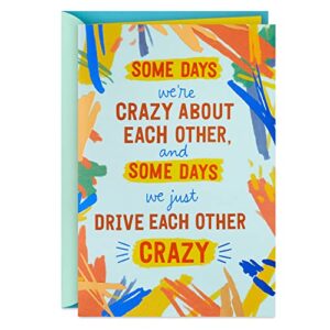 hallmark funny love card, crazy (romantic anniversary card, birthday card, sweetest day card)