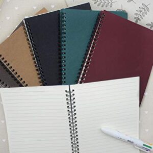 Spiral Notebook, 6 Pcs A5 Craft Softcover 8mm Ruled 6 Color 60 Sheets -120 Pages Journals for Study and Notes(6 color)