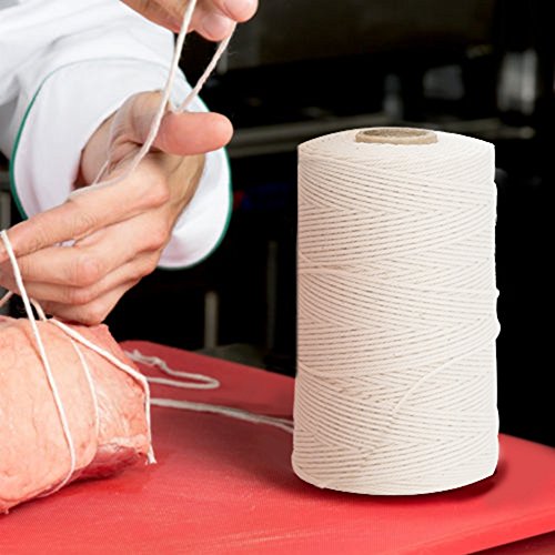 Tenn Well Cooking Twine, 3Ply 656Feet 1mm Food Safe Kitchen Cotton String Butchers Twine for Trussing Tying Poultry Roast Meat Making Sausage DIY Crafts