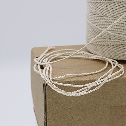 Tenn Well Cooking Twine, 3Ply 656Feet 1mm Food Safe Kitchen Cotton String Butchers Twine for Trussing Tying Poultry Roast Meat Making Sausage DIY Crafts