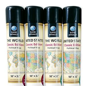 Rand McNally Classic Edition World Wall Map – Laminated Rolled