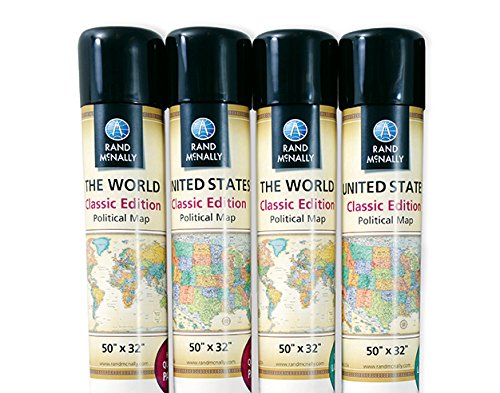 Rand McNally Classic Edition World Wall Map – Laminated Rolled