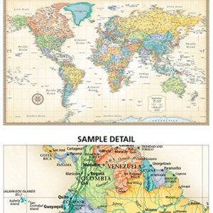 Rand McNally Classic Edition World Wall Map – Laminated Rolled