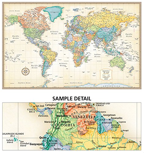 Rand McNally Classic Edition World Wall Map – Laminated Rolled