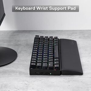 Redragon P035 Meteor S Computer Keyboard Wrist Rest Pad, Ergonomic Soft Memory Foam Wrist Support w/Anti-Slip Rubber Base, 60% 61 Keys Compact Size 11.38 x 2.87 in, 0.78 inch (20mm) Height, Black