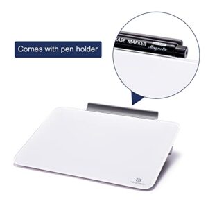 Small Desktop Glass Dry-Erase whiteboard - 8 X 6 Inches Tabletop Easel whiteboard with Stand, Desk Board Buddy for Artist, Teacher and Student