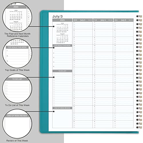 Weekly Appointment Book 2023 - Daily Hourly Planner 2023, January 2023- December 2023, 8.4" x 10.6", 15-Minute Interval, Flexible Soft Cover, Twin-Wire Binding, Perfect for Your Life