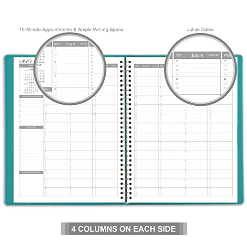 Weekly Appointment Book 2023 - Daily Hourly Planner 2023, January 2023- December 2023, 8.4" x 10.6", 15-Minute Interval, Flexible Soft Cover, Twin-Wire Binding, Perfect for Your Life