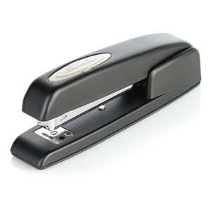 swingline stapler, 747 iconic desk stapler, 25 sheet paper capacity, heavy duty stapler for office desktop or home office supplies, black (74741)