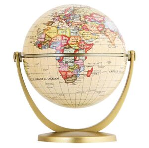 annova mini antique globe 4-inch / 10 cm – swivels in all directions educational, decorative, unique, small world, desktop, vintage (mini globe 4″)