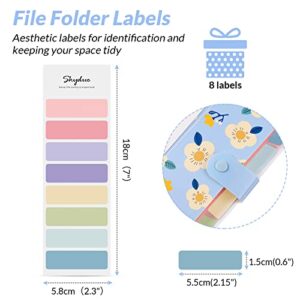 SKYDUE Expanding File Folders with 8 lables, Floral Printed Accordion Document Folder Organizer US Letter Size