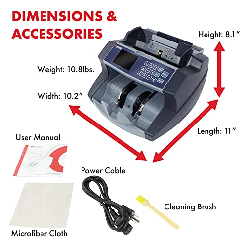 Cassida 6600 UV/MG – USA Business Grade Money Counter with UV/MG/IR Counterfeit Detection – Top Loading Bill Counting Machine w/ ValuCount™, Add and Batch Modes – Fast Counting Speed 1,400 Notes/Min