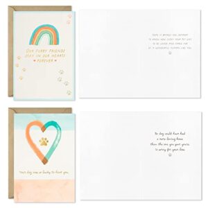 Hallmark Pet Sympathy Cards Assortment, Hearts and Rainbows (16 Cards and Envelopes)