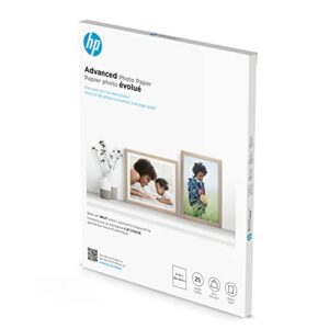 HP Advanced Photo Paper, Glossy, 65 lb, 8 x 10 in., 203 x 254 mm, 25 sheets