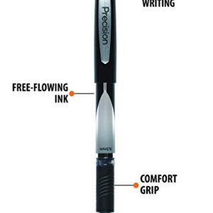 INC R2 PRECISION ROLLERBALL 0.5 MM Tip Ultra Fine Point 12 Count Comfort Grip R-2 Precision Pens with Free Flowing Liquid Ink for Smooth Writing, Premium Black Ink Pens for Home, School or Office