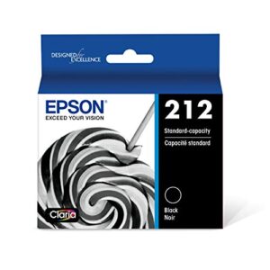 epson t212 claria -ink standard capacity black -cartridge (t212120-s) for select epson expression and workforce printers