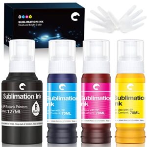 hiipoo sublimation ink for ecotank supertank inkjet printer et-2400 et-2720 et-2760 et-2800 et-2803 et-2830 et-4800 et-3760 et-2850 et-7720 et-15000 /upgrade version/offer free icc printing