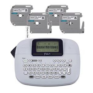 brother pt-m95 p-touch label maker bundle (4 label tapes included)