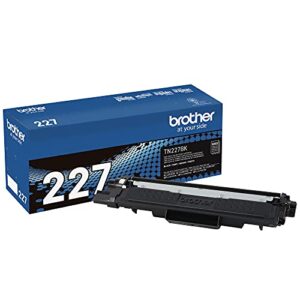 brother genuine tn227, tn227bk, high yield toner cartridge, replacement black toner, page yield up to 3,000 pages, tn227bk, amazon dash available