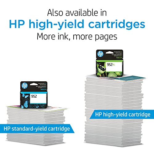 Original HP 952 Black, Cyan, Magenta, Yellow Ink Cartridges (4 Count -pack of 1) |Works with HP OfficeJet 8702,OfficeJet Pro 7720,7740,8210,8710,8720,8730, 8740 Series|Eligible for Instant Ink|X4E07AN