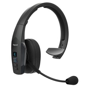 blueparrott b450-xt noise cancelling bluetooth headset – updated design with industry leading sound & improved comfort, up to 24 hours of talk time, ip54-rated wireless headset,black