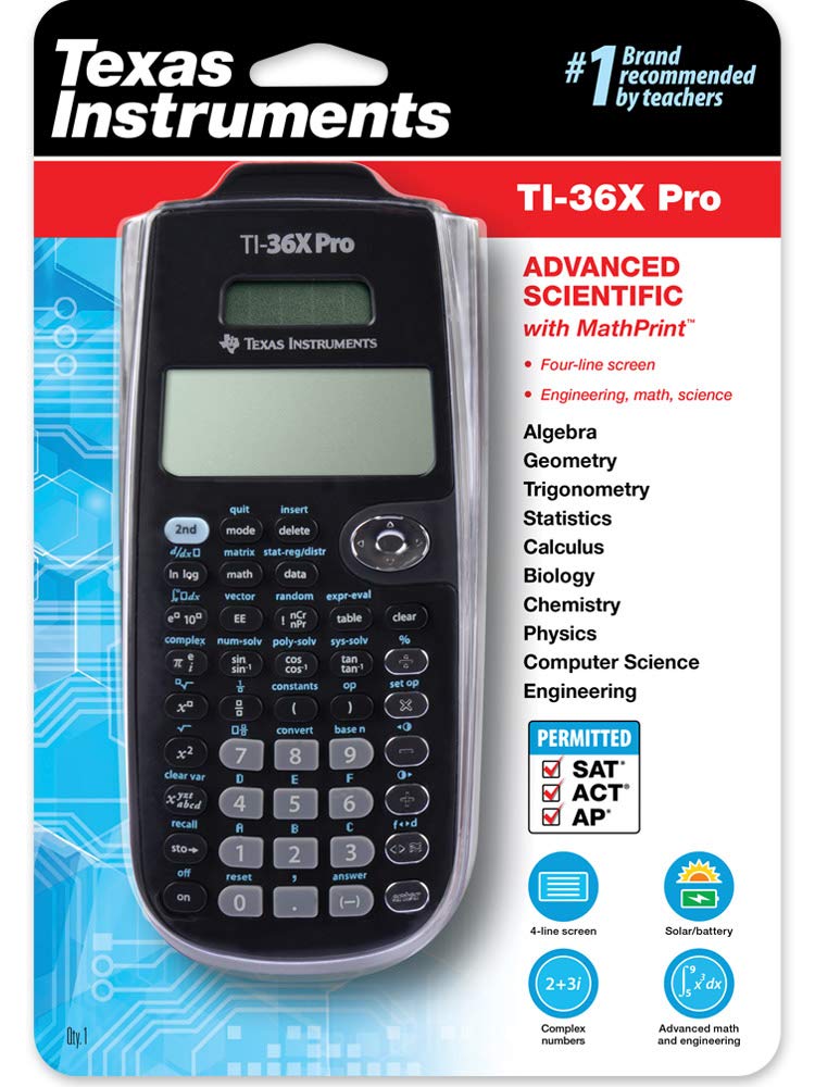 Texas Instruments TI-36X Pro Engineering/Scientific Calculator | 9.7 Inch | Black.