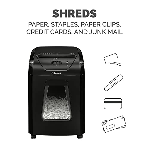 Fellowes 12C15 12 Sheet Cross-Cut Paper Shredder for Home and Office with Safety Lock