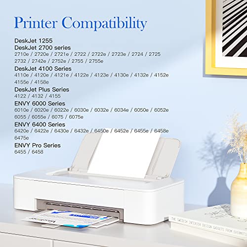 Valuetoner Ink Cartridges Replacement for HP 67XL 67 XL for Envy 6000 6055 6055e 6052 6058 6075 Envy Pro 6400 6455 6455e 6452 6458 DeskJet 1255 2732 2752 2755 2755e 4140 4152 4155 4155e Printer 2-Pack