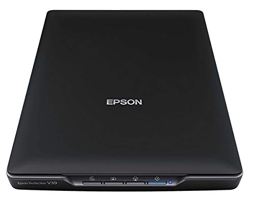 Epson Perfection V39 Color Photo & Document Scanner with Scan-To-Cloud & 4800 Optical Resolution, Black