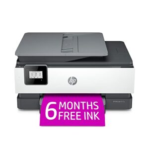 hp officejet 8015e wireless color all-in-one printer with 6 months free ink with hp+(228f5a), white