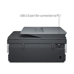 HP OfficeJet 8015e Wireless Color All-in-One Printer with 6 Months Free Ink with HP+(228F5A), White