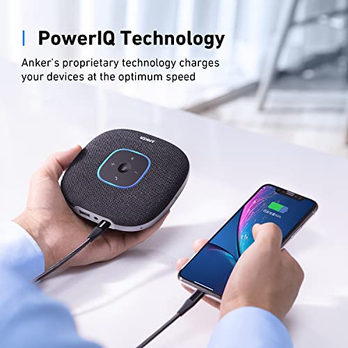 Anker PowerConf S3 Speakerphone with 6 Mics, Enhanced Voice Pickup, 24H Call Time, App Control, Bluetooth 5, USB C, Conference Speaker Compatible with Leading Platforms, Home Office