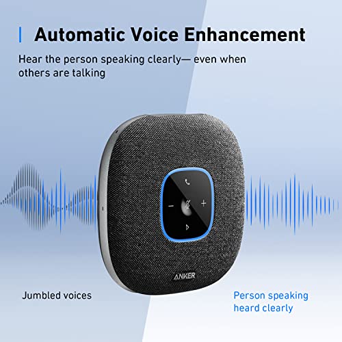 Anker PowerConf S3 Speakerphone with 6 Mics, Enhanced Voice Pickup, 24H Call Time, App Control, Bluetooth 5, USB C, Conference Speaker Compatible with Leading Platforms, Home Office