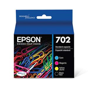 epson t702 durabrite ultra -ink standard capacity black & color -cartridge combo pack (t702120-bcs) for select epson workforce pro printers