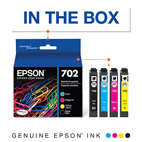 EPSON T702 DURABrite Ultra -Ink Standard Capacity Black & Color -Cartridge Combo Pack (T702120-BCS) for select Epson WorkForce Pro Printers