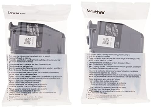 Brother Genuine LC30132PKS 2-Pack High Yield Black Ink Cartridges, Page Yield Up to 400 Pages/Cartridge, LC3013