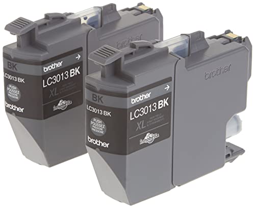 Brother Genuine LC30132PKS 2-Pack High Yield Black Ink Cartridges, Page Yield Up to 400 Pages/Cartridge, LC3013