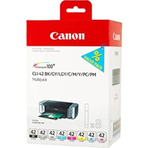 Canon CLI-42 8 PK Value Pack Ink, 8 Pack Compatible to PIXMA PRO-100