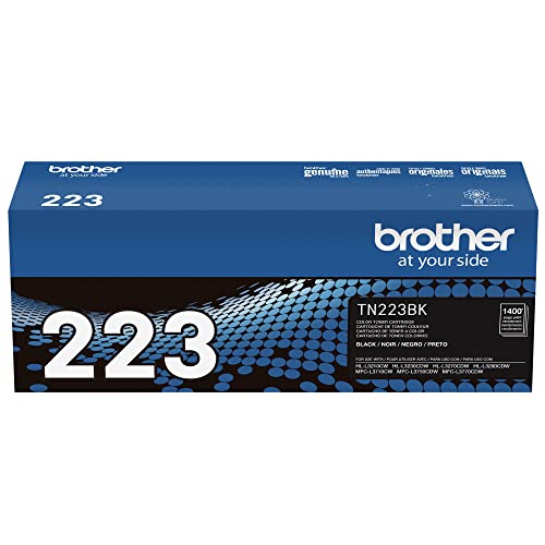 Brother Genuine TN223BK, Standard Yield Toner Cartridge, Replacement Black Toner, Page Yield Up to 1,400 Pages, TN223, Amazon Dash Replenishment Cartridge