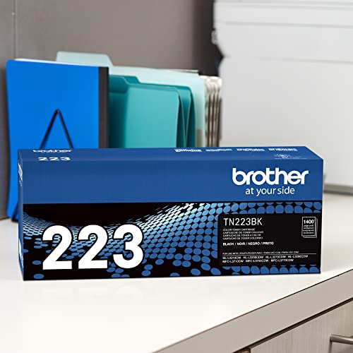 Brother Genuine TN223BK, Standard Yield Toner Cartridge, Replacement Black Toner, Page Yield Up to 1,400 Pages, TN223, Amazon Dash Replenishment Cartridge