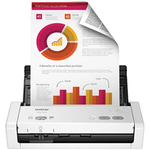 brother easy-to-use compact desktop scanner, ads-1200, fast scan speeds, ideal for home, home office or on-the-go professionals