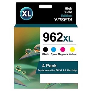 962xl ink cartridges combo pack remanufactured replacement for hp 962 xl 962xl ink cartridges works with hp officejet pro 9015e 9010 9025e 9015 9020 9025 9018 9012 (4 pack-bmcy)