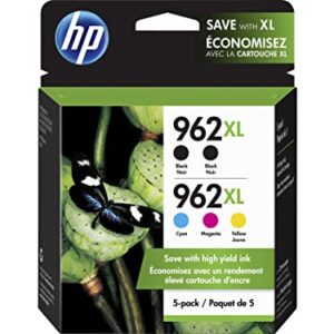 HP 962Xl / 962Xl (6Za57an) Ink Cartridges (Cyan Magenta Yellow Black) 5-Pack in Retail Packaging