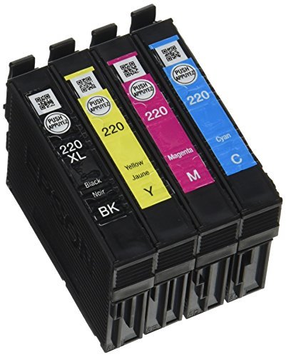 EPSON T220 DURABrite Ultra -Ink High Capacity Black & Standard Color -Cartridge Combo Pack (T220XL-BCS) for select Epson Expression and WorkForce Printers